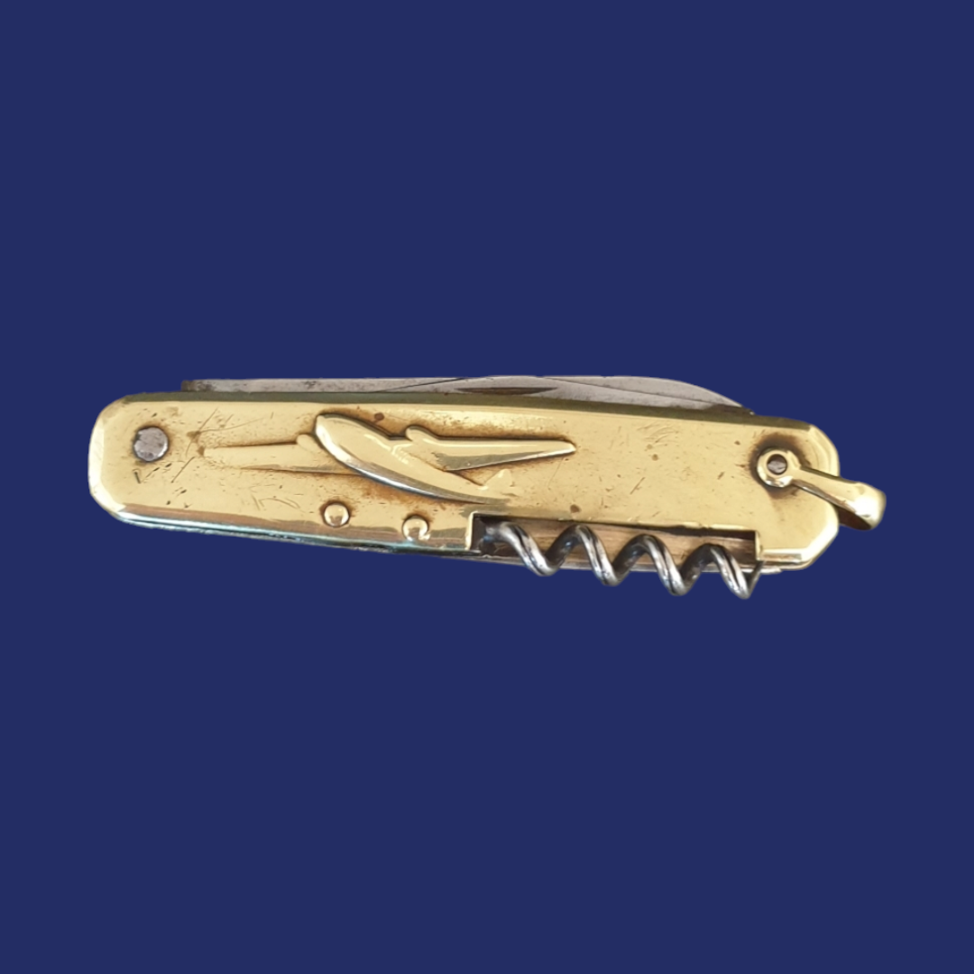 Couteau Coursolle ancien motif d'avion